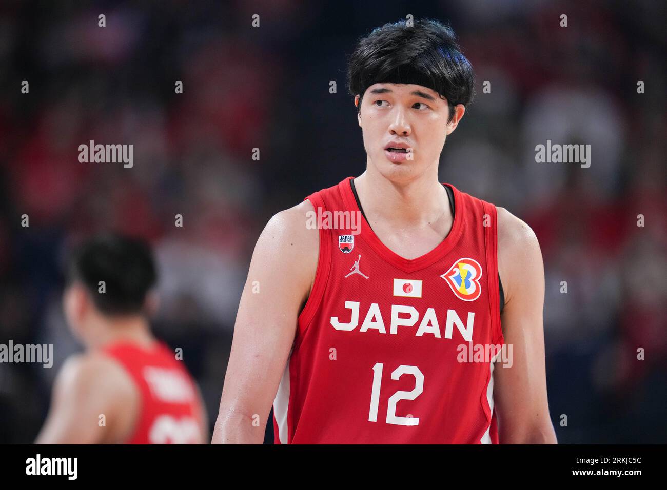 Okinawa, Japan. 25th Aug, 2023. Japan's Watanabe Yuta reacts during the ...