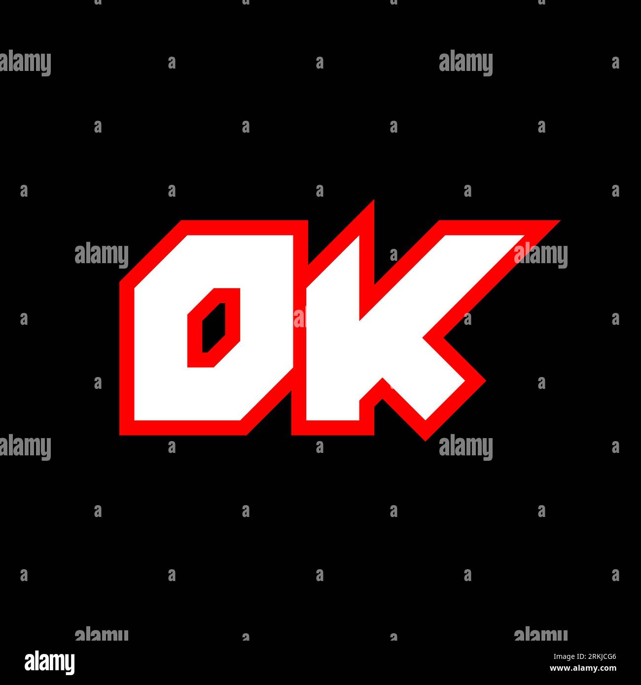 Ok letter design hi-res stock photography and images - Alamy