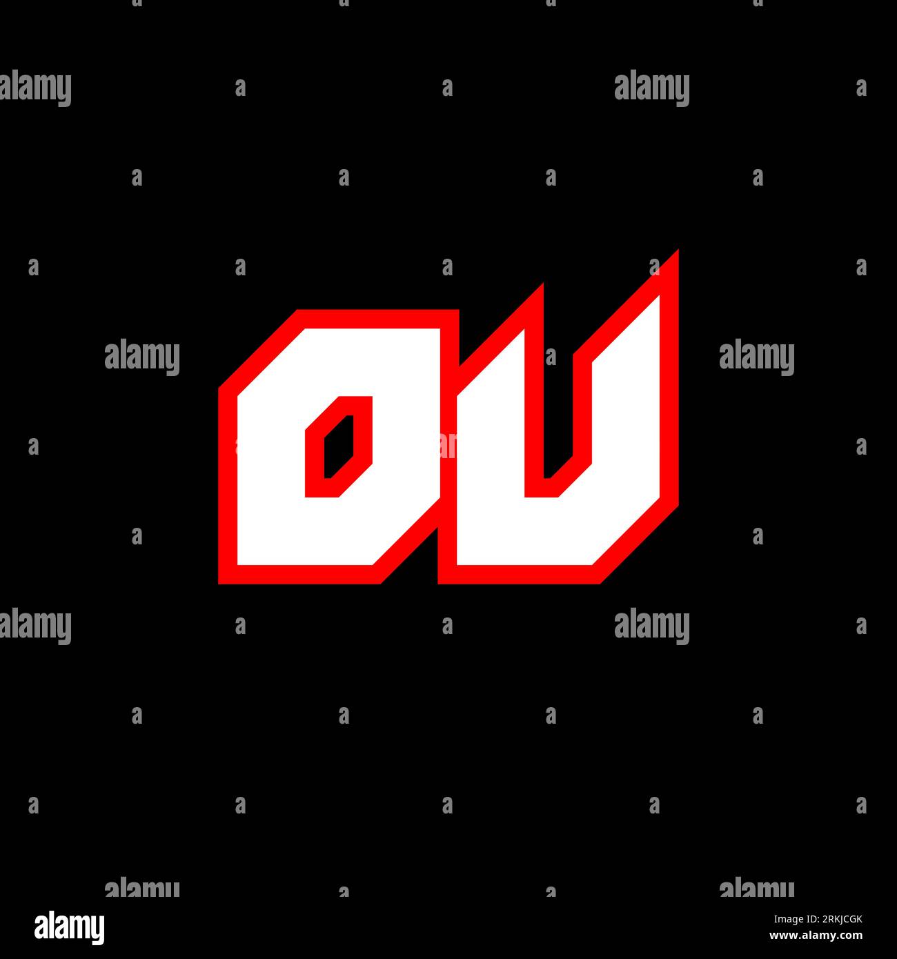 OU logo design, initial OU letter design with sci-fi style. OU logo for ...