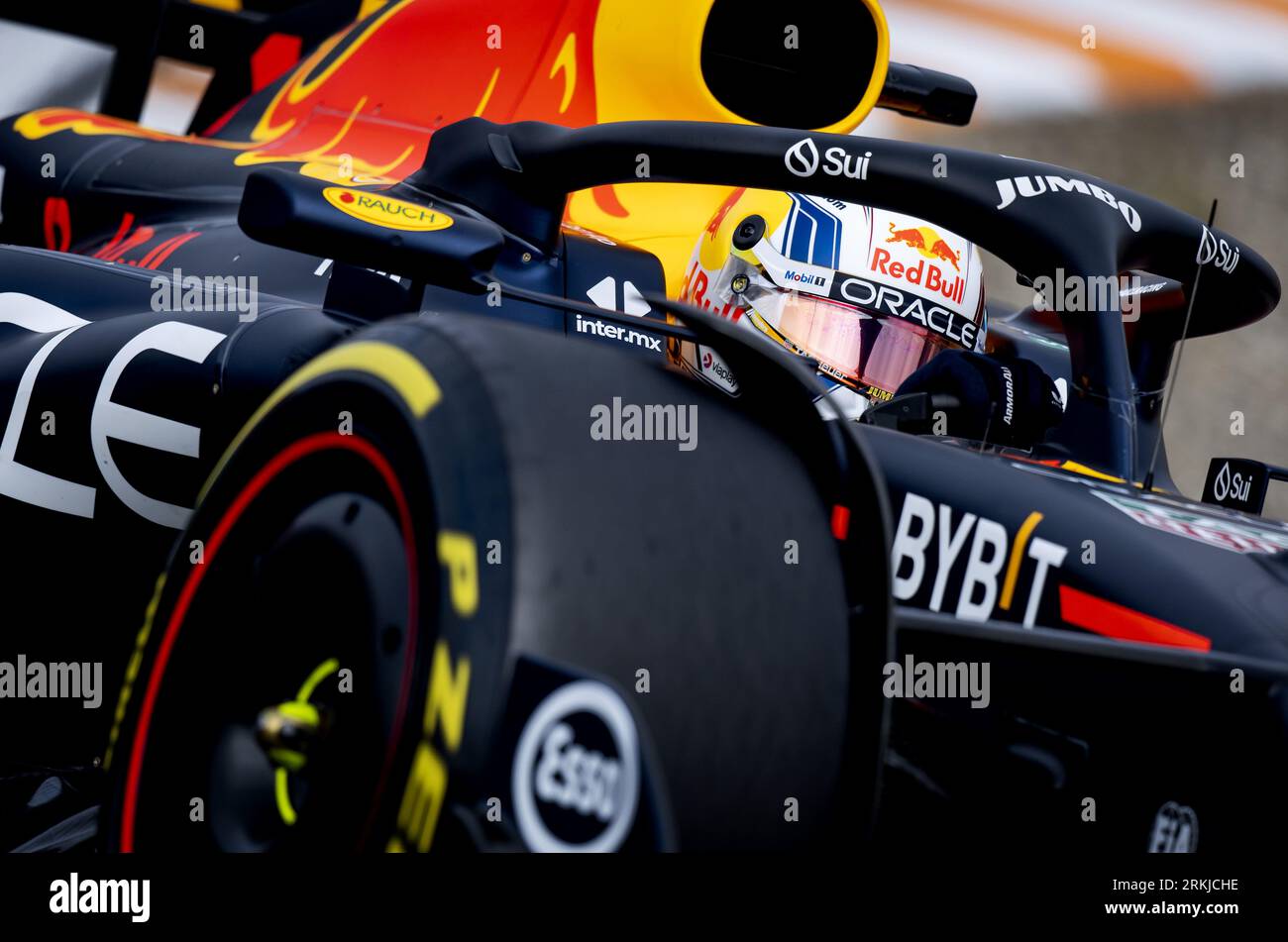 ZANDVOORT - Max Verstappen (Red Bull Racing) during 2nd Free Practice ahead of the F1 Grand Prix ...