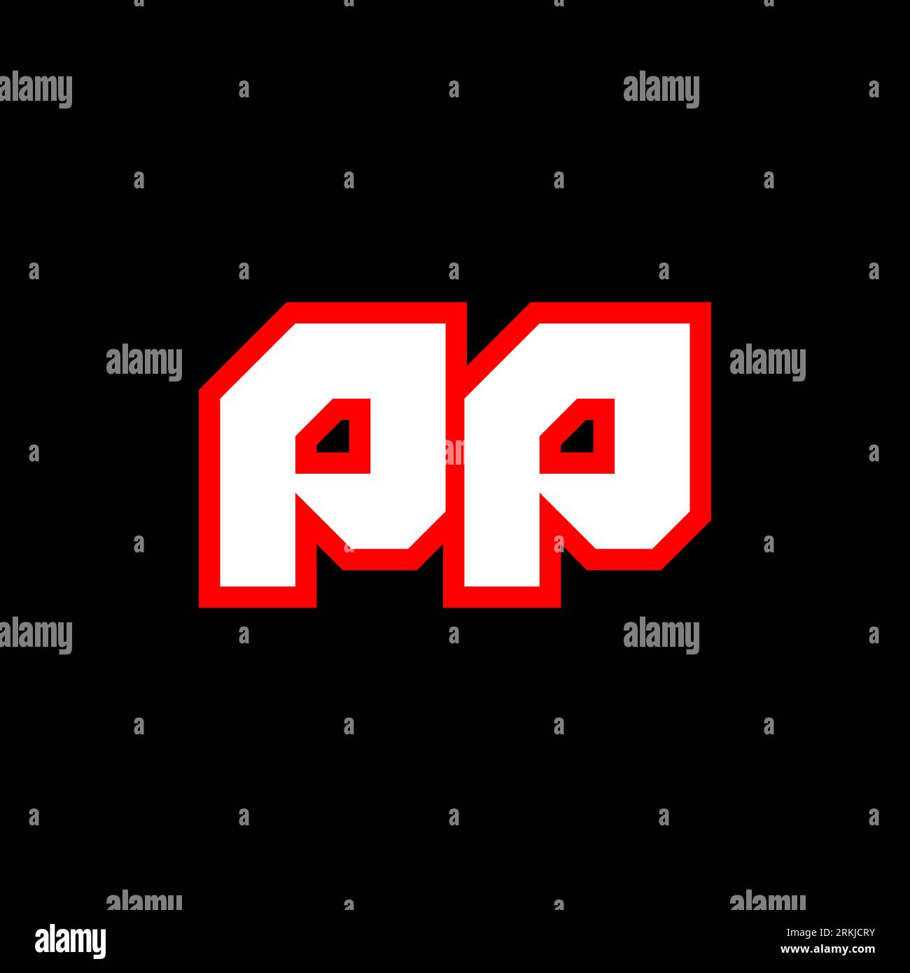 PP logo design, initial PP letter design with sci-fi style. PP logo for ...