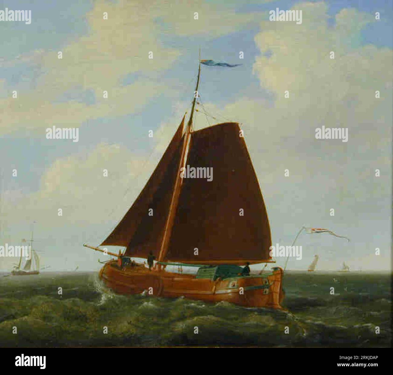 Het poonschip De Vrouwe 1839 by Casparus Johannes Morel Stock Photo - Alamy