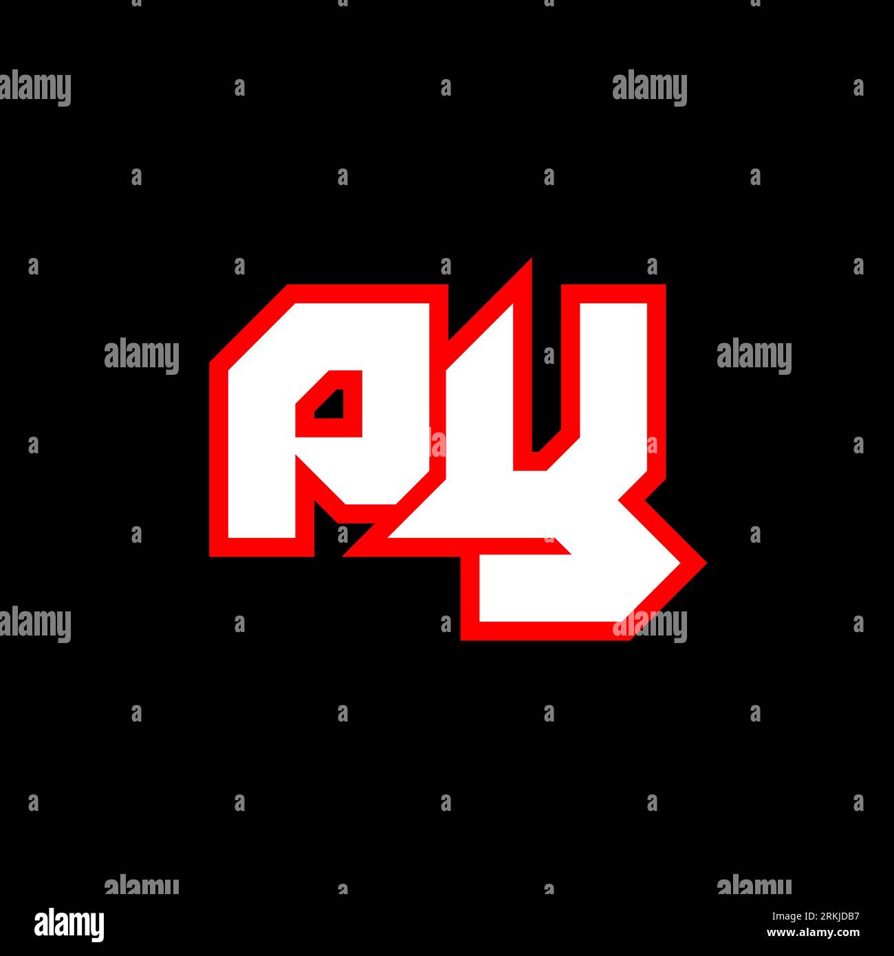 PY logo design, initial PY letter design with sci-fi style. PY logo for ...