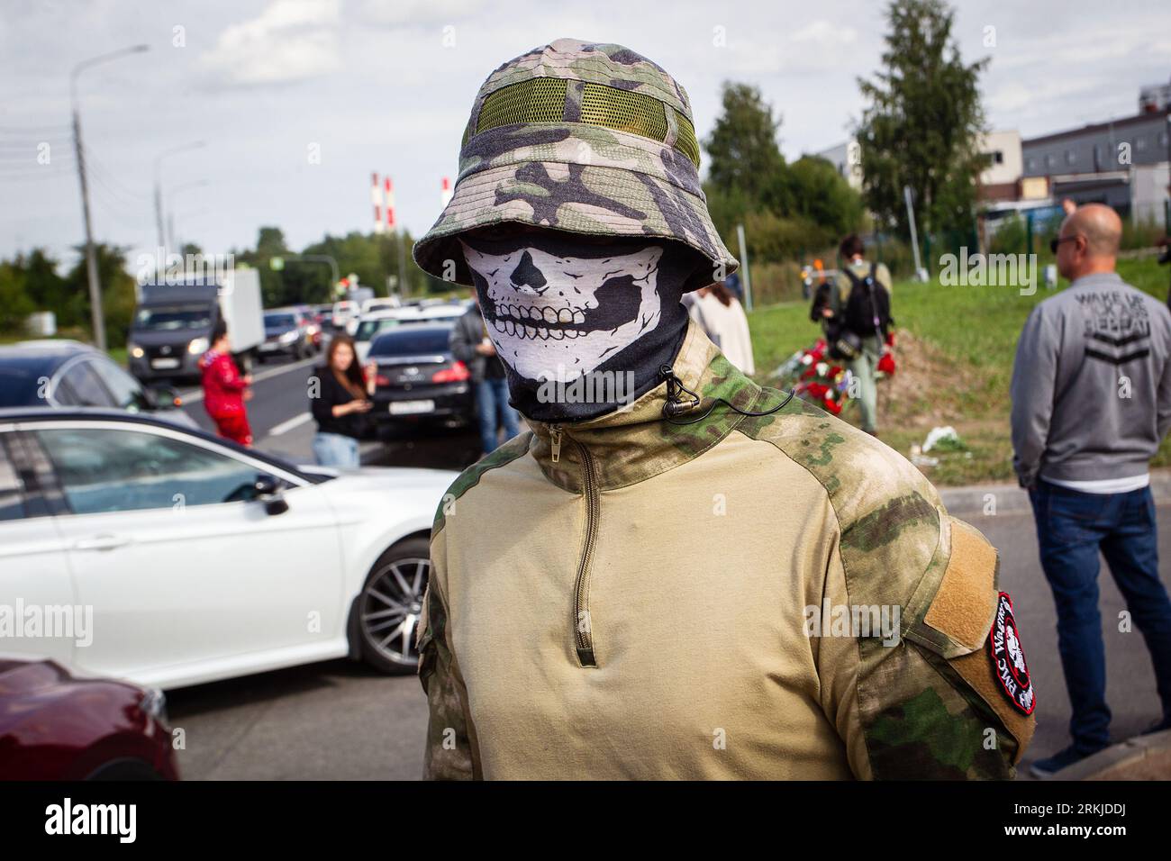 St. Petersburg, Russia. 24th Aug, 2023. A member of the Wagner group ...