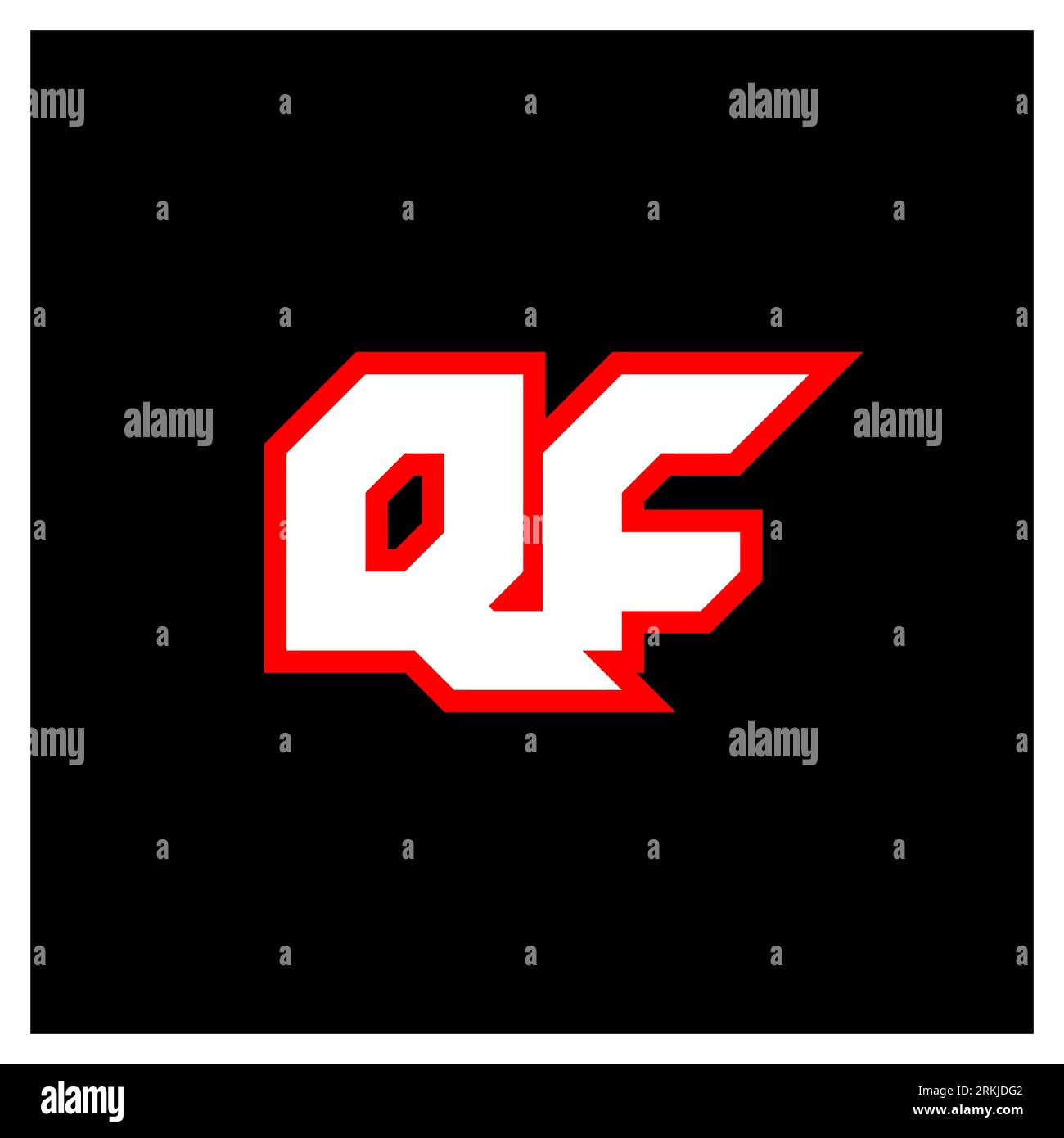 QF logo design, initial QF letter design with sci-fi style. QF logo for ...