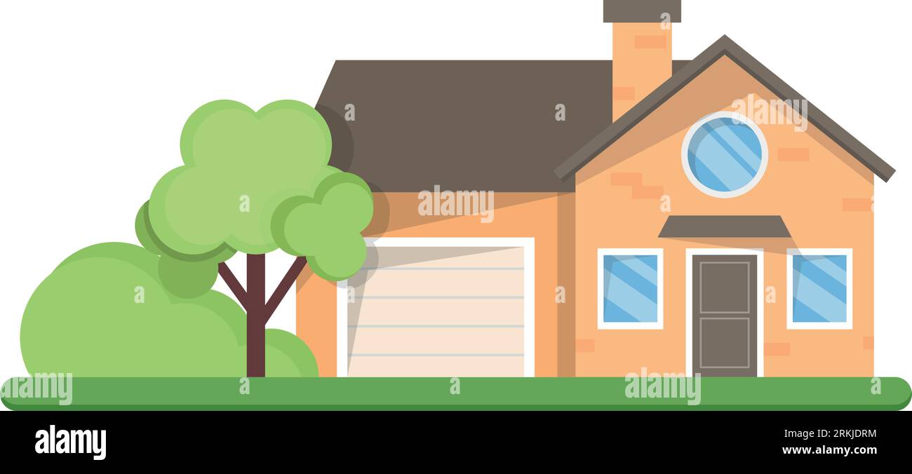 House icon in flat style. Home vector illustration on isolated ...