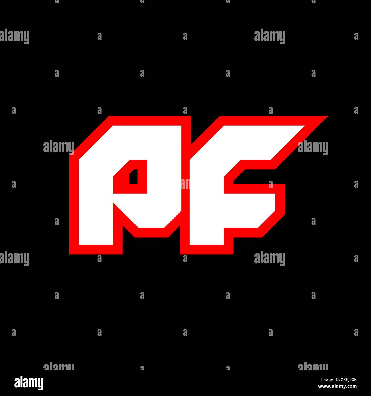 PF logo design, initial PF letter design with sci-fi style. PF logo for ...