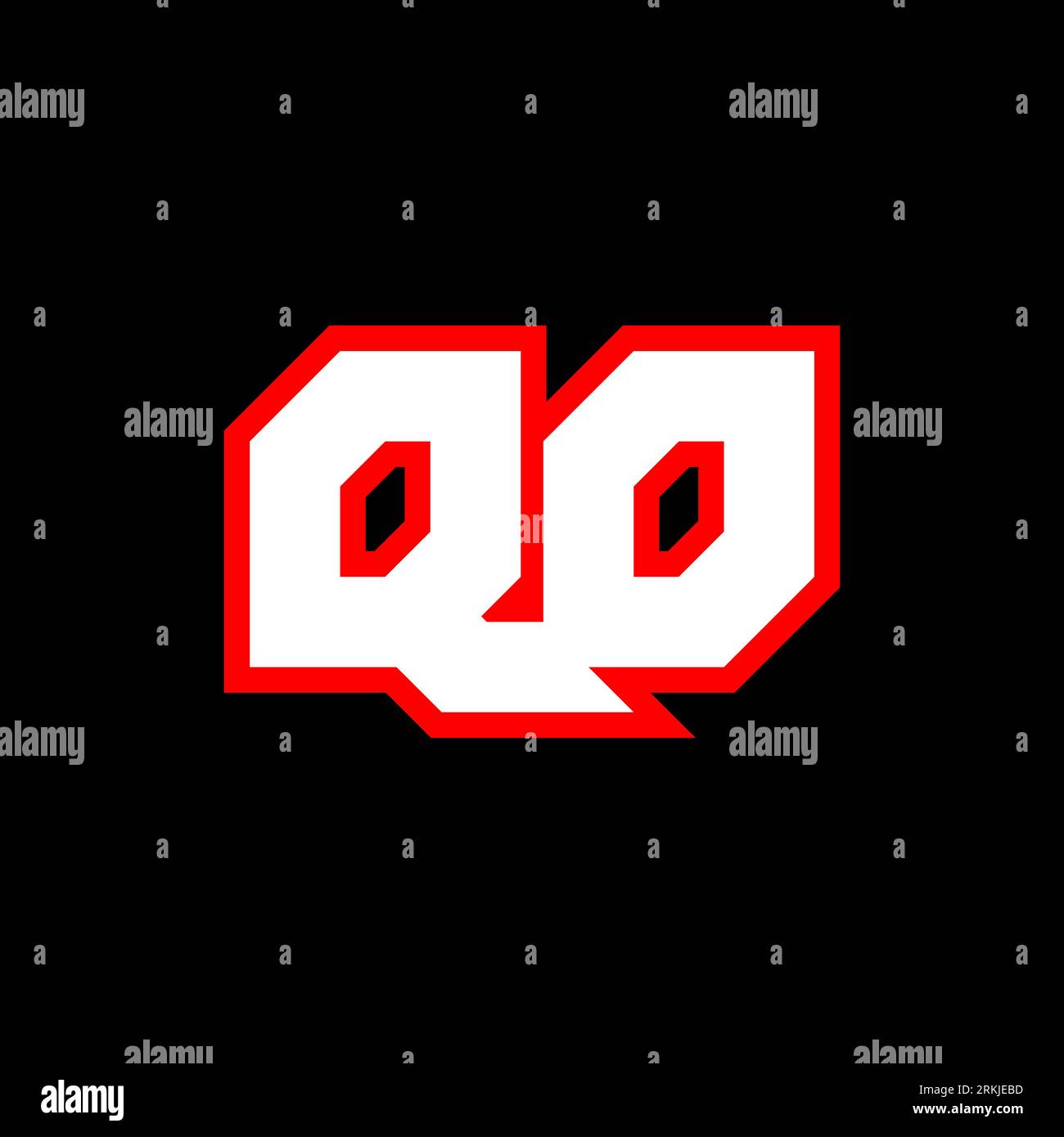 QO logo design, initial QO letter design with sci-fi style. QO logo for ...