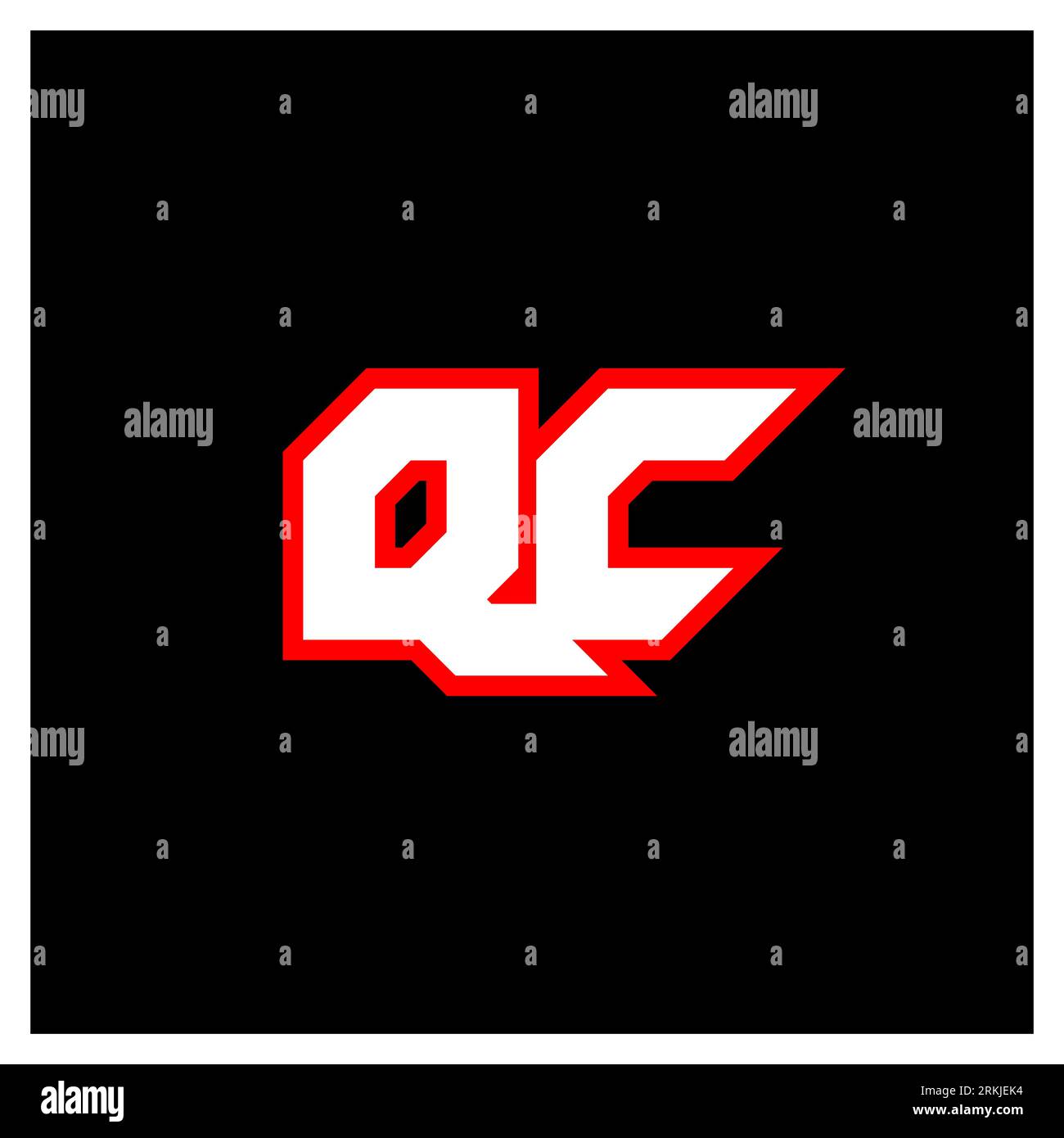 QC logo design, initial QC letter design with sci-fi style. QC logo for ...