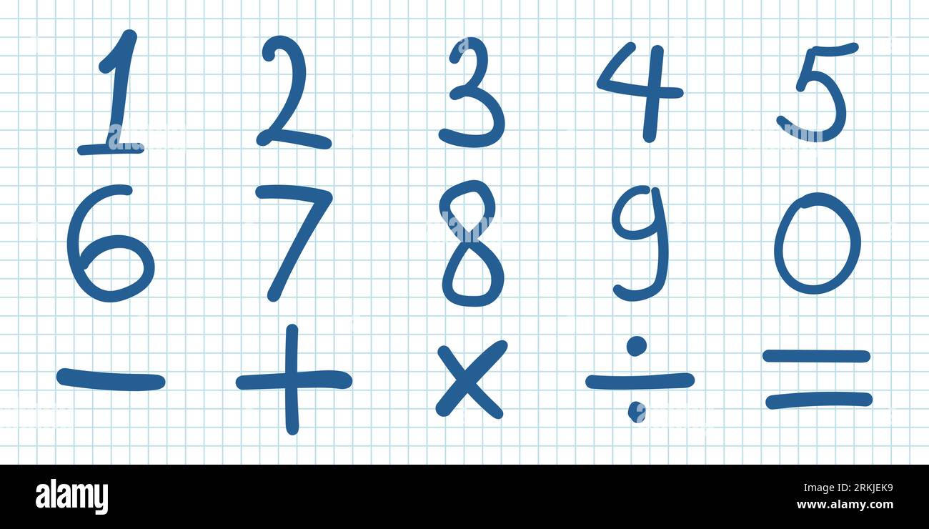 Math symbols drawn hi-res stock photography and images - Alamy