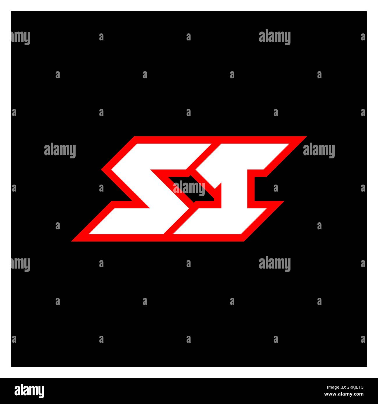 SI logo design, initial SI letter design with sci-fi style. SI logo for ...