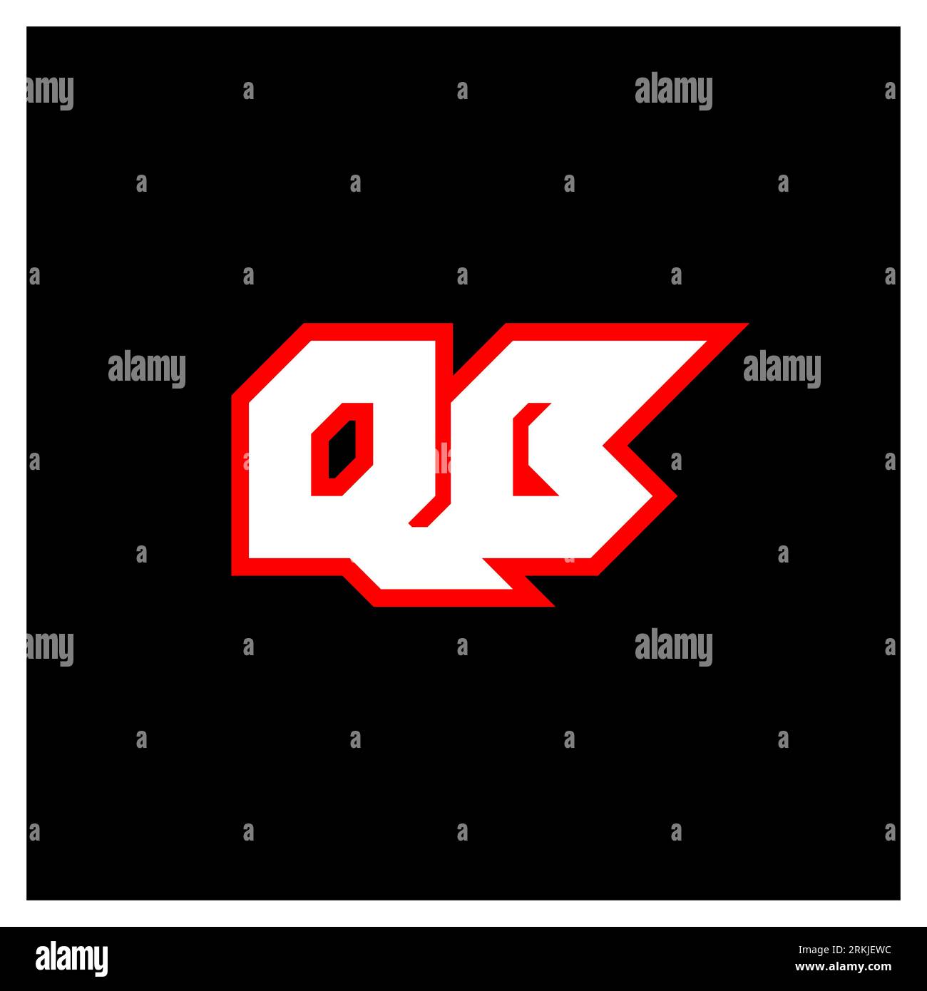 QB logo design, initial QB letter design with sci-fi style. QB logo for ...