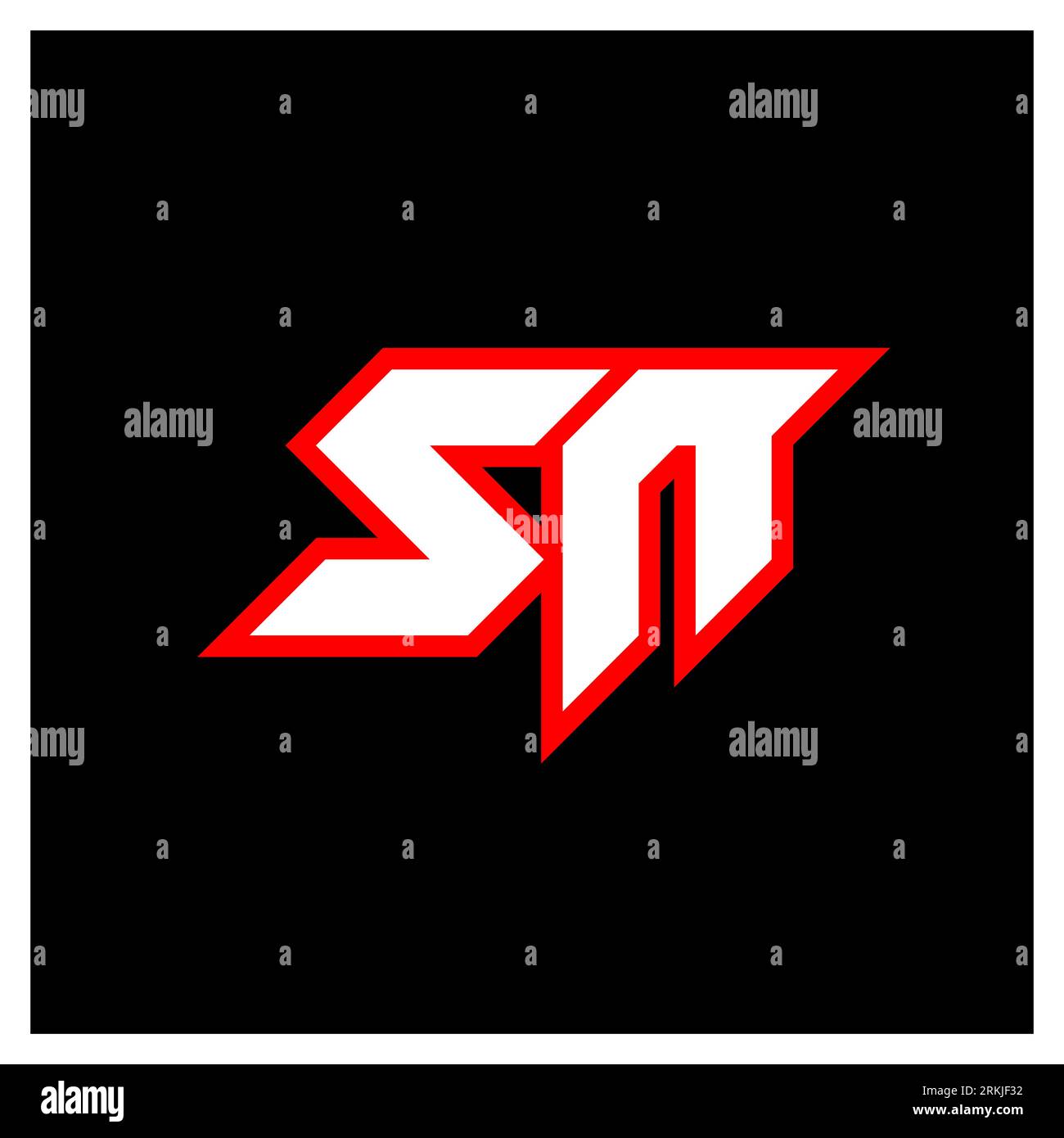 SN logo design, initial SN letter design with sci-fi style. SN logo for ...