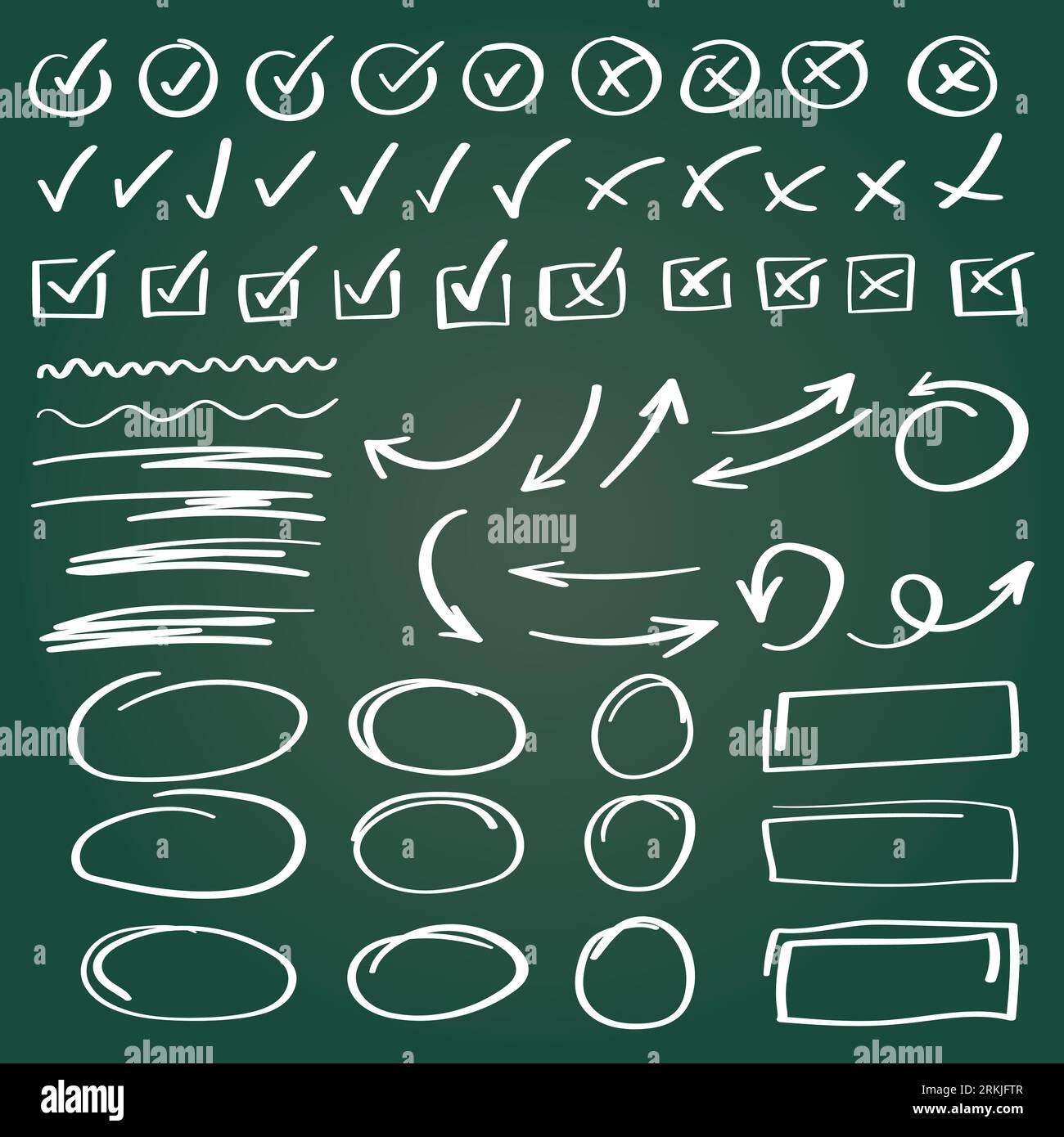 Check mark icon in hand drawn style. Handmade doodle vector ...