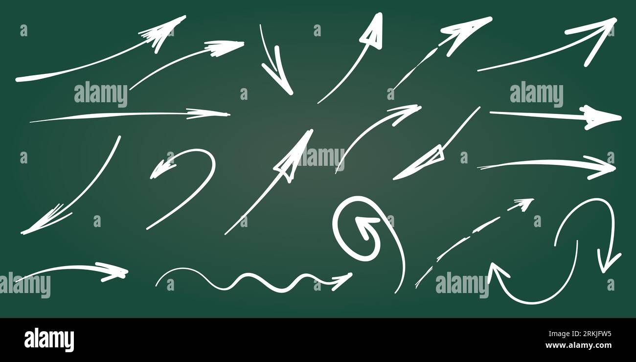 Circle line sketch and arrow icon in hand drawn style. Circular ...