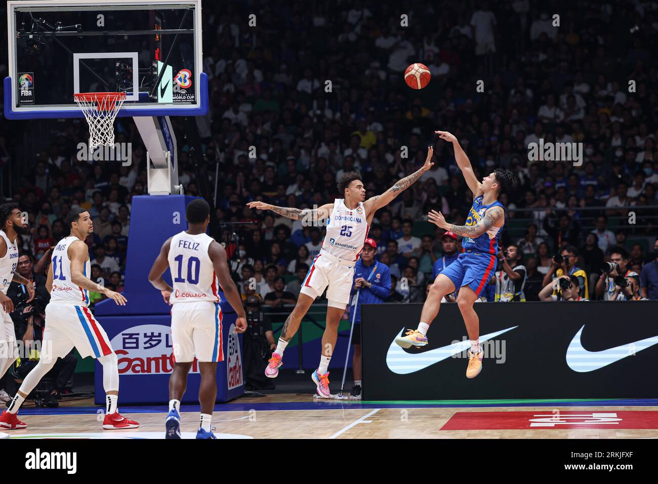 Manila, Philippines. 25th Aug, 2023. Dwight Ramos (R) of the ...