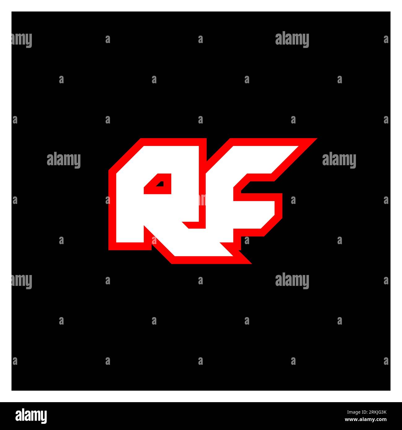 RF logo design, initial RF letter design with sci-fi style. RF logo for ...