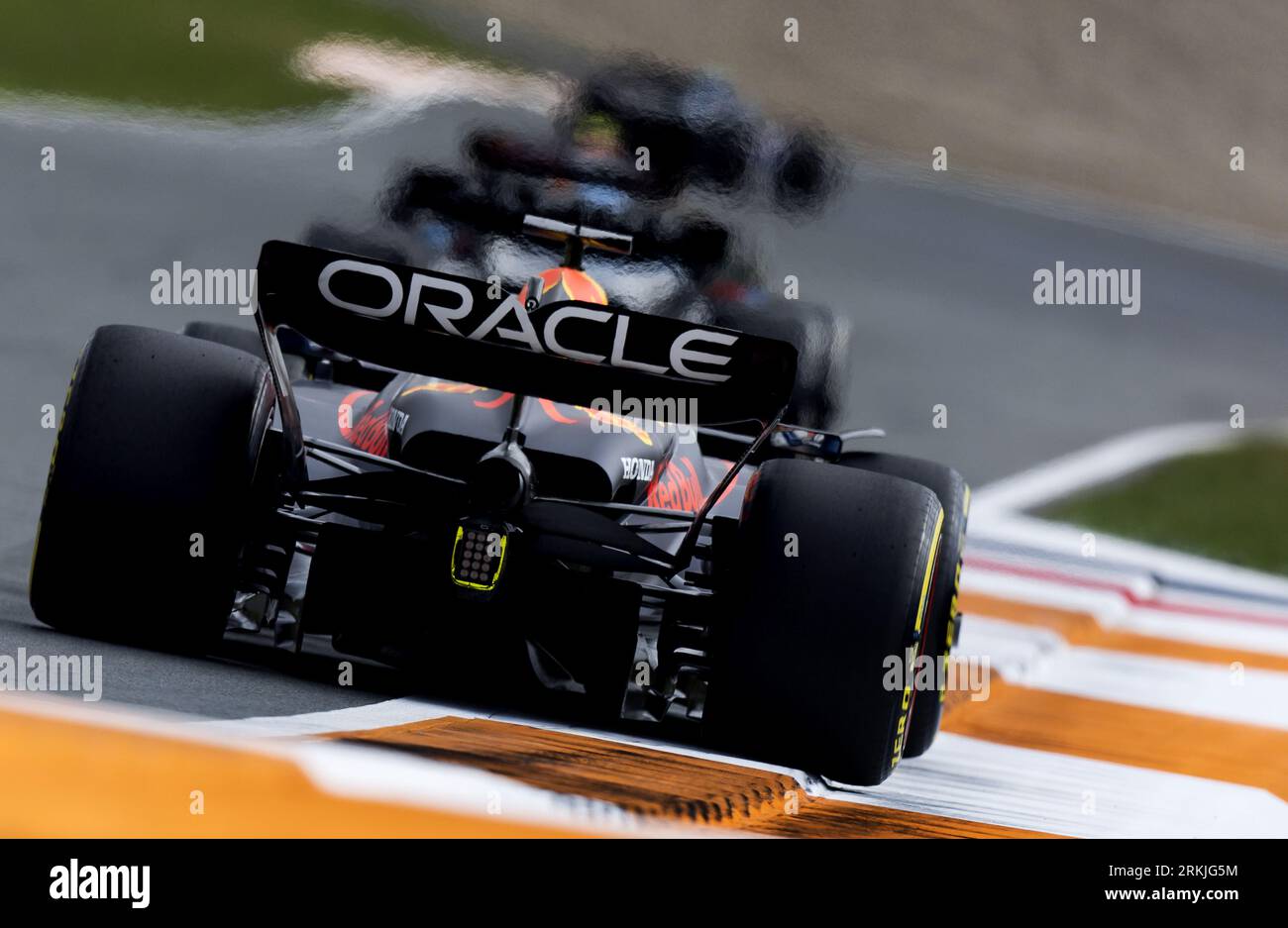 ZANDVOORT - Max Verstappen (Red Bull Racing) during 2nd Free Practice ahead of the F1 Grand Prix ...