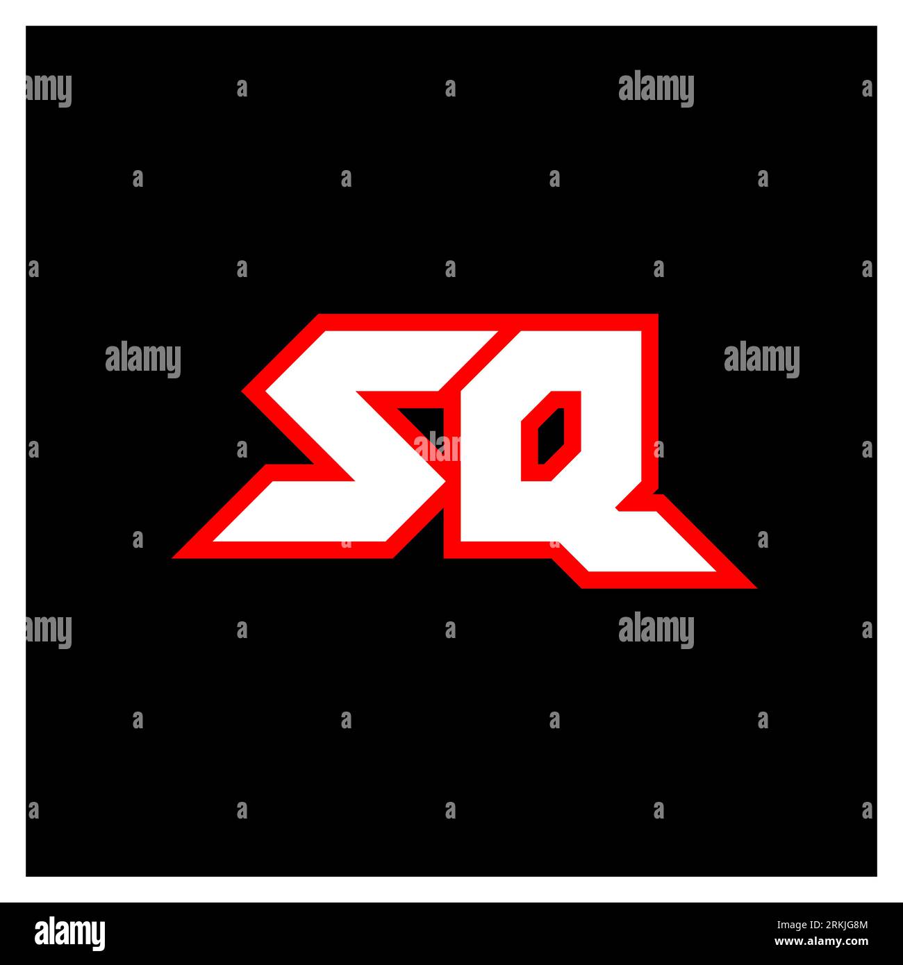 SQ logo design, initial SQ letter design with sci-fi style. SQ logo for ...