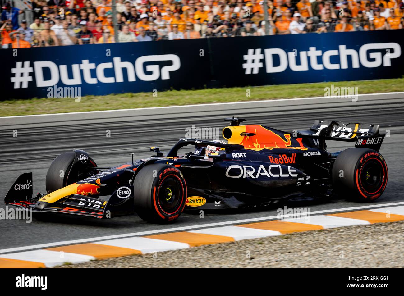 ZANDVOORT - Max Verstappen (Red Bull Racing) during 2nd Free Practice ahead of the F1 Grand Prix ...
