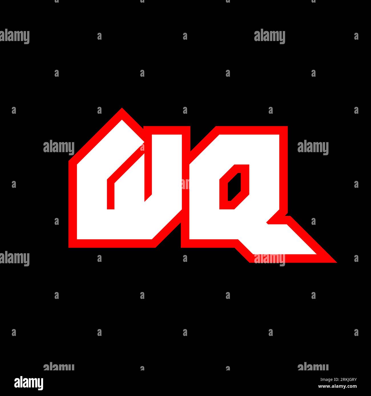 WQ logo design, initial WQ letter design with sci-fi style. WQ logo for ...
