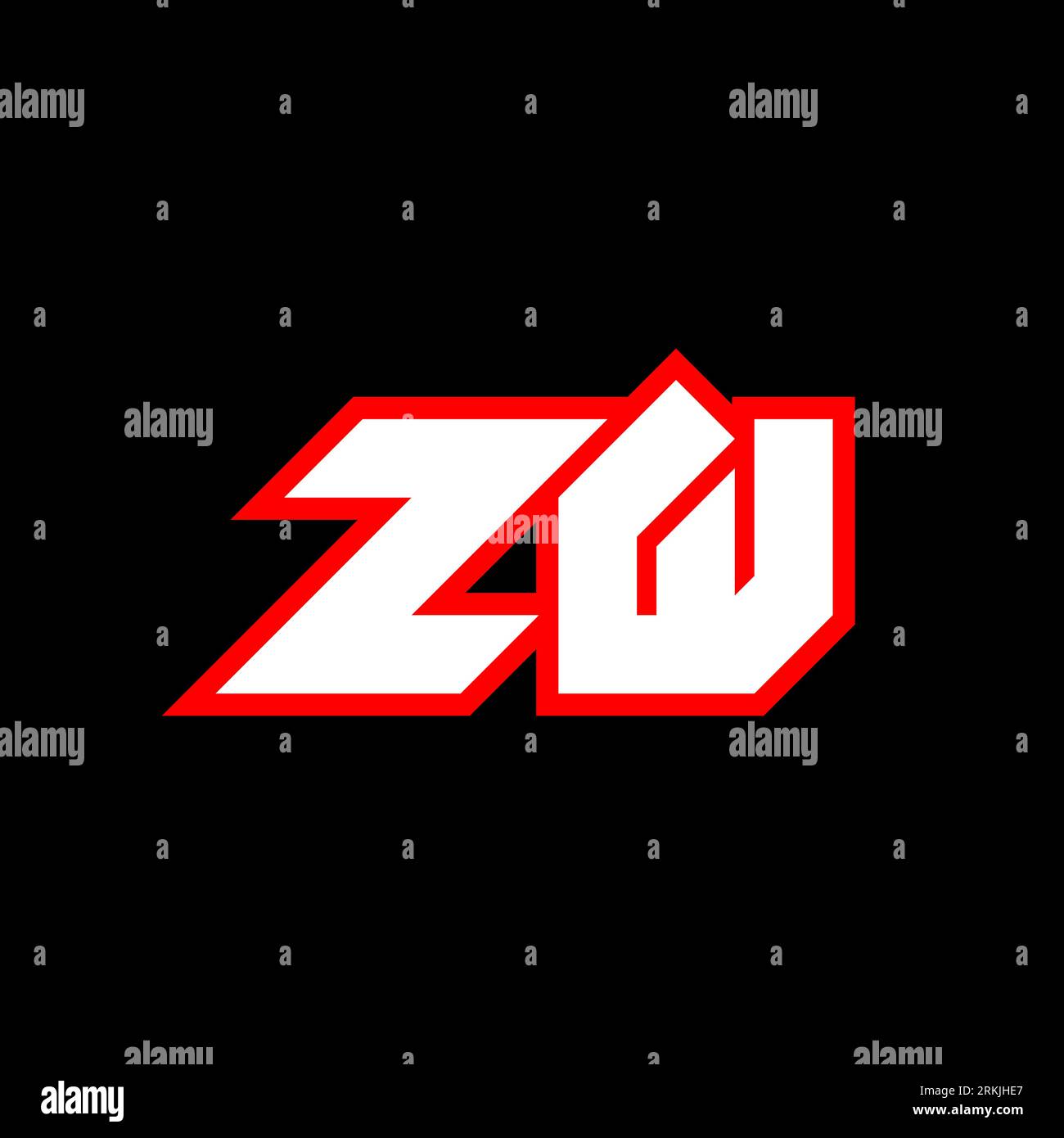 Zw letter design hi-res stock photography and images - Alamy