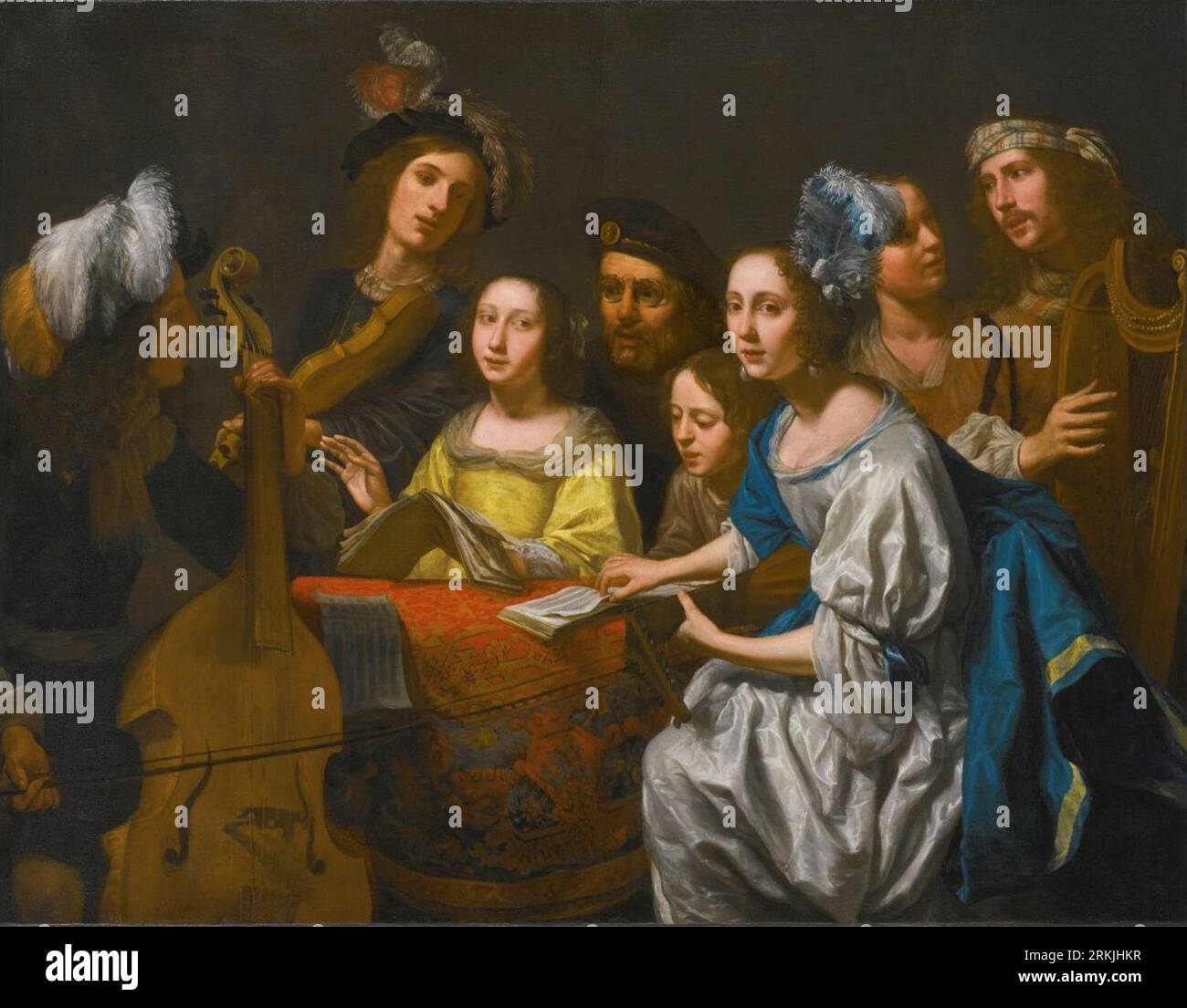 A Musical Party 1660s by Gerard van der Kuijl Stock Photo - Alamy