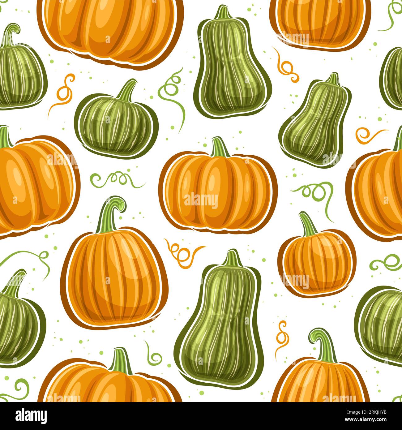 Fall seamless pumpkin pattern Stock Vector Images - Alamy