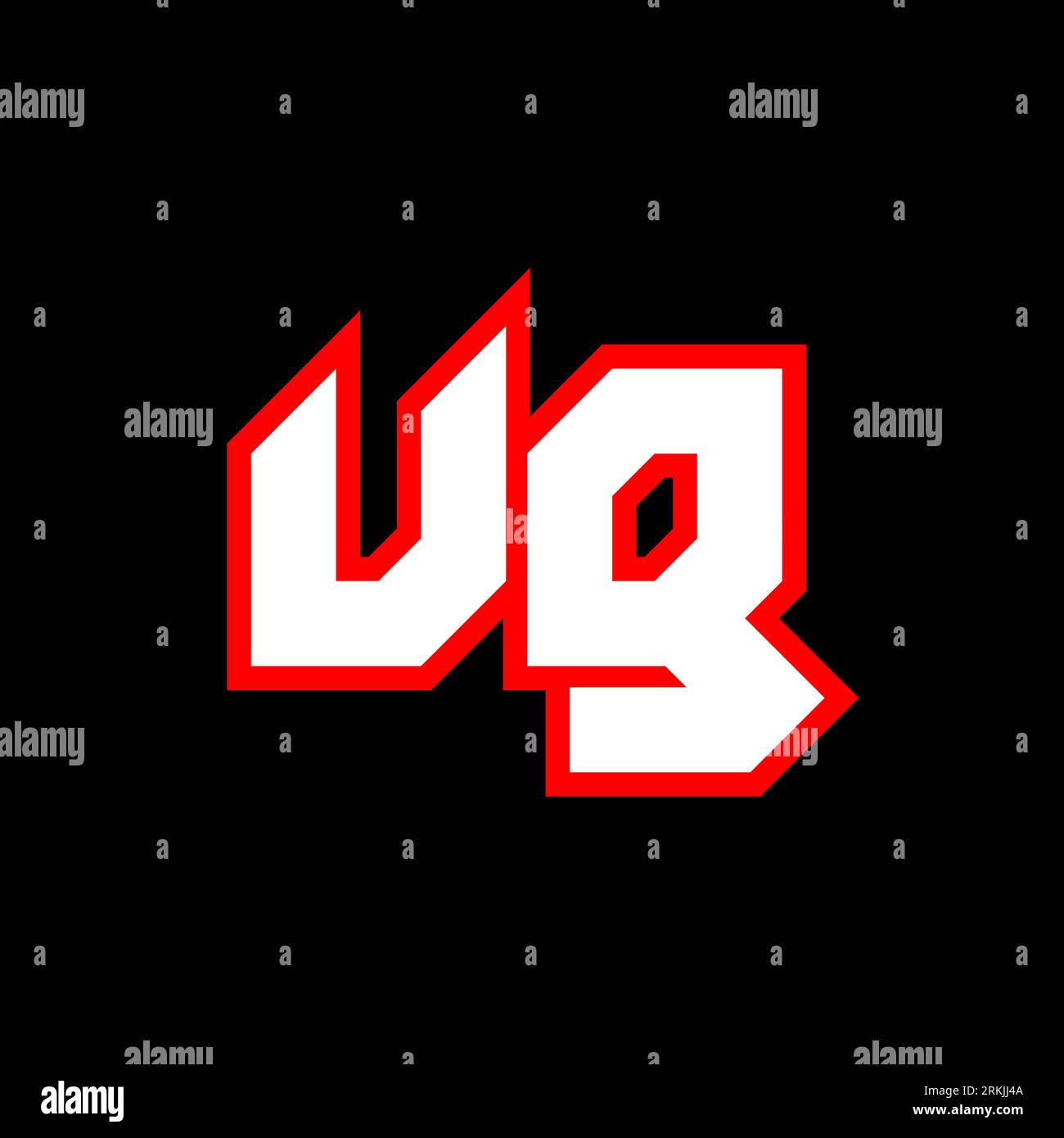 UG logo design, initial UG letter design with sci-fi style. UG logo for ...