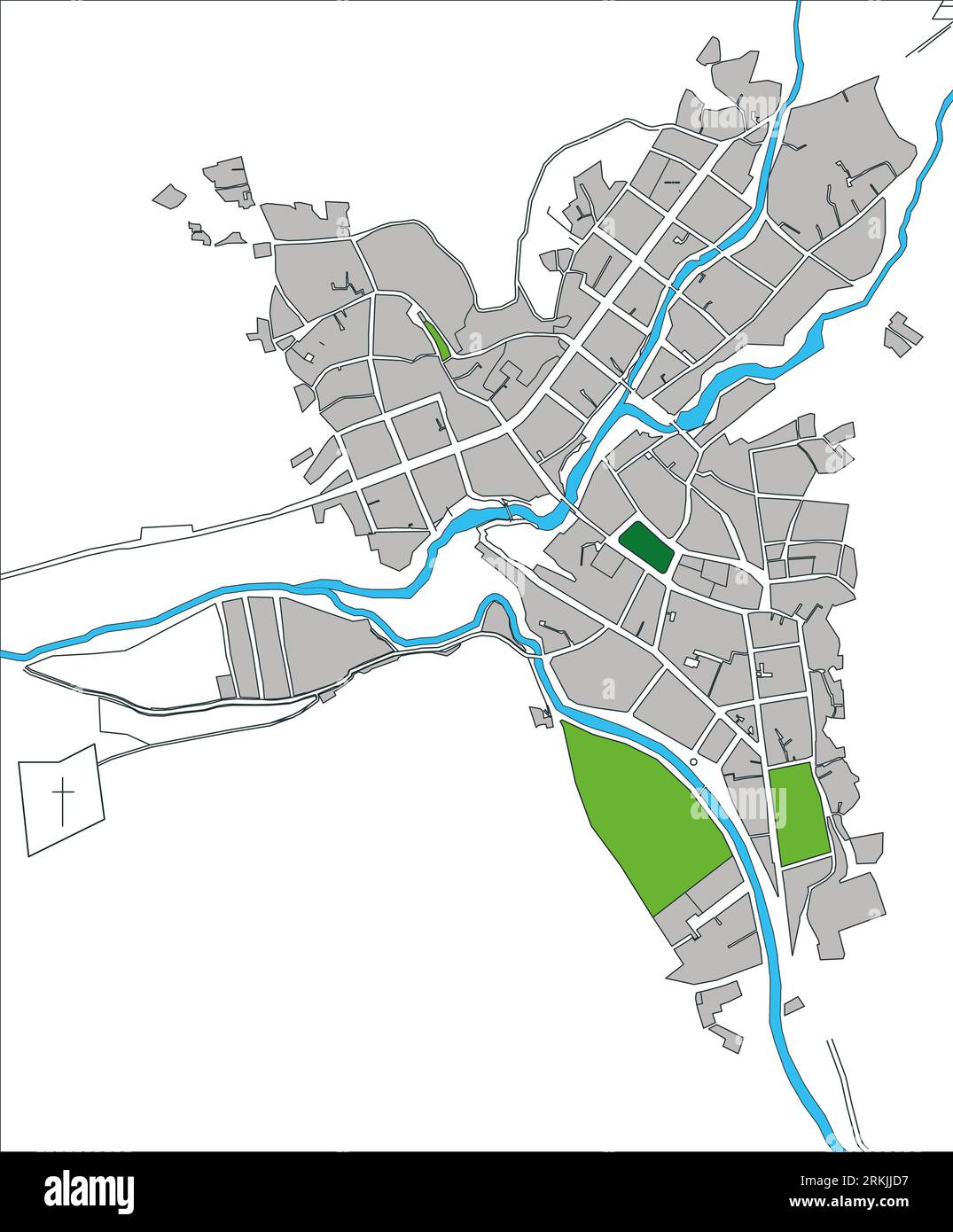 An illustration of a metropolitan city map on a white background Stock ...