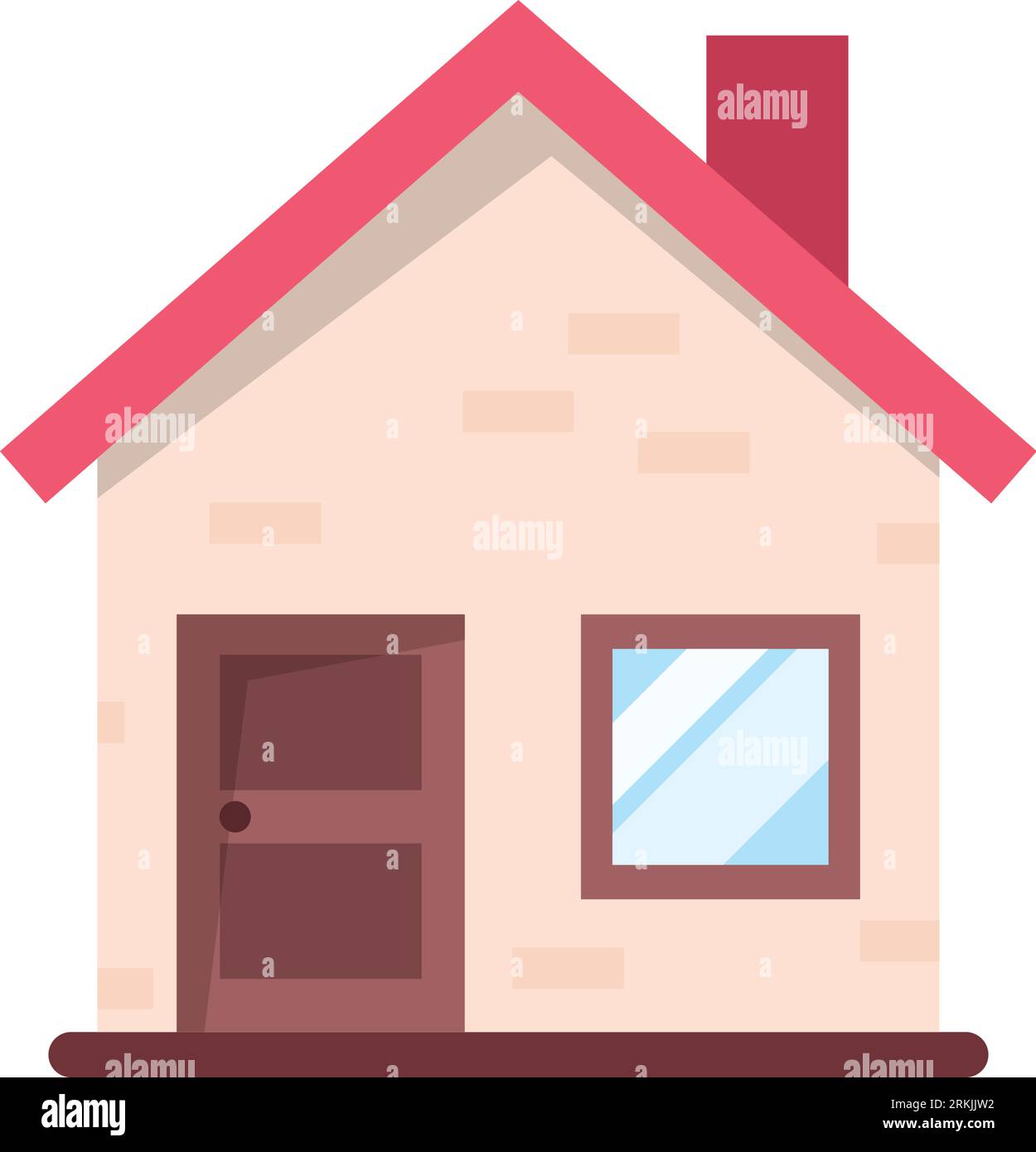 House icon in flat style. Home vector illustration on isolated ...