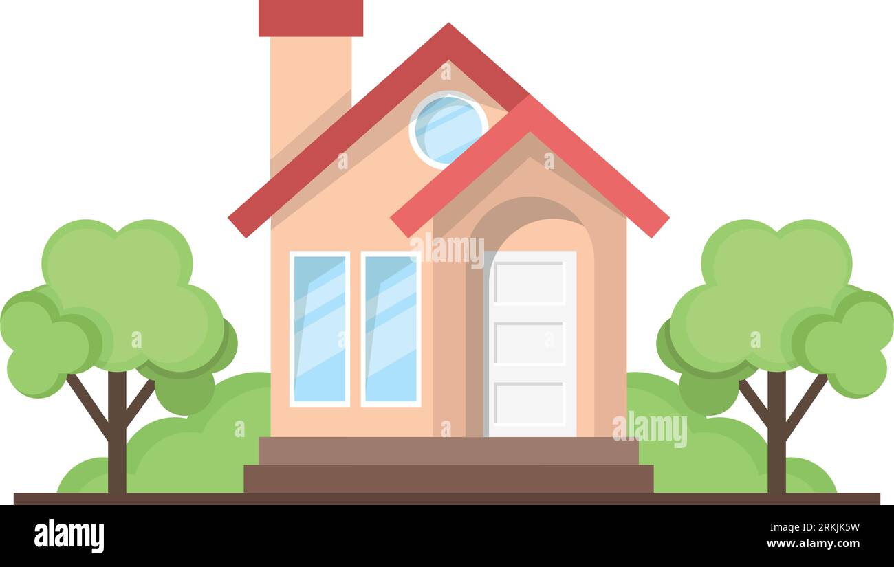 House icon in flat style. Home vector illustration on isolated ...