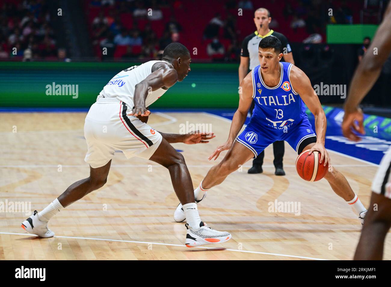 Bulacan, Philippines. 25th Aug, 2023. Simone Fontecchio (R) of the ...