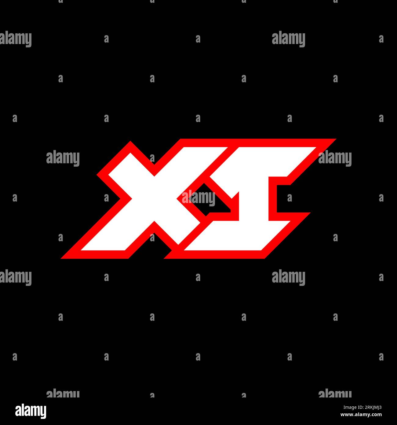 XI logo design, initial XI letter design with sci-fi style. XI logo for ...