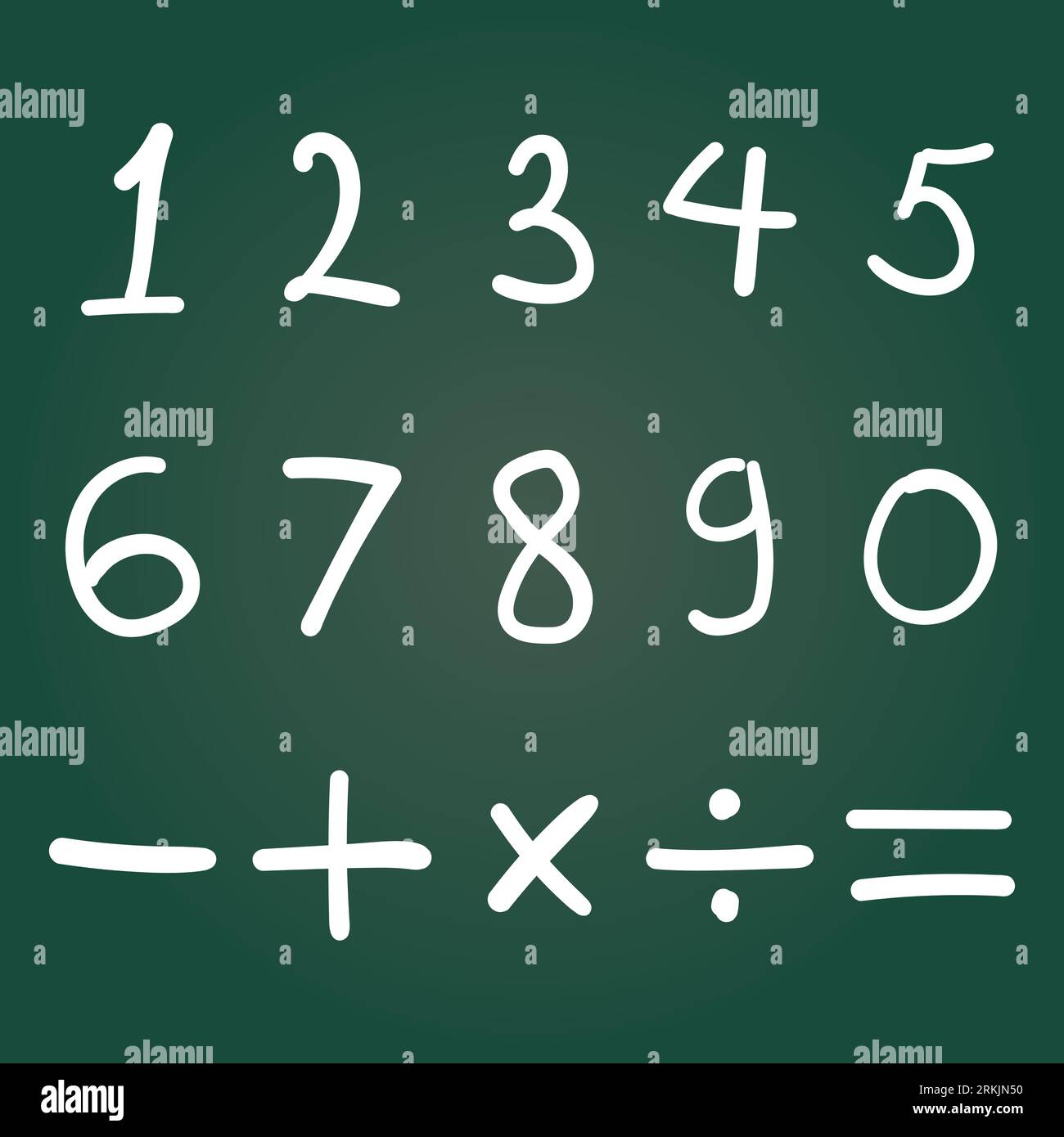 Numbers icon in hand drawn style. Number vector illustration on ...