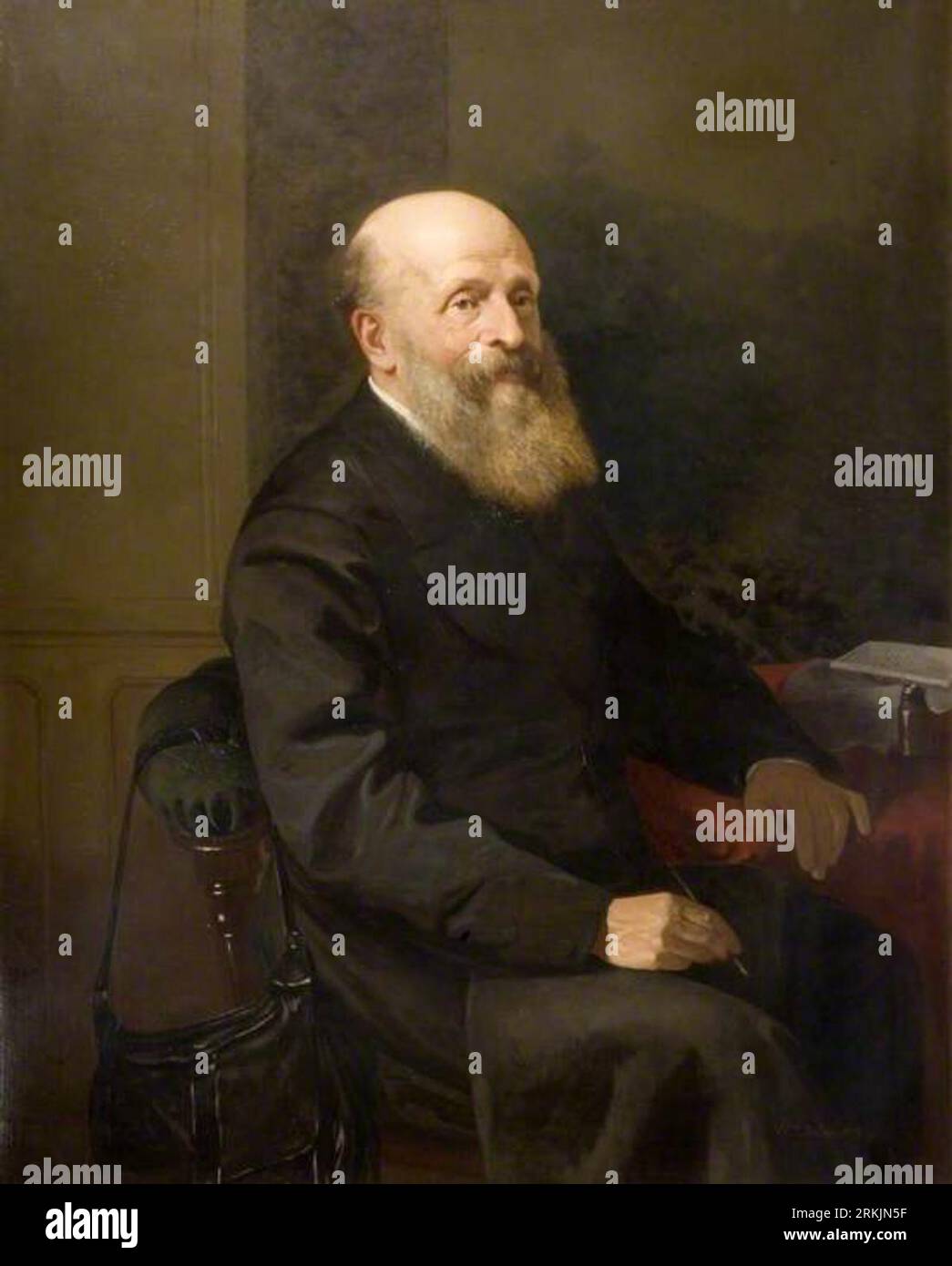 Portrait Of John Birt Davies 1873 by William Thomas Roden Stock Photo ...