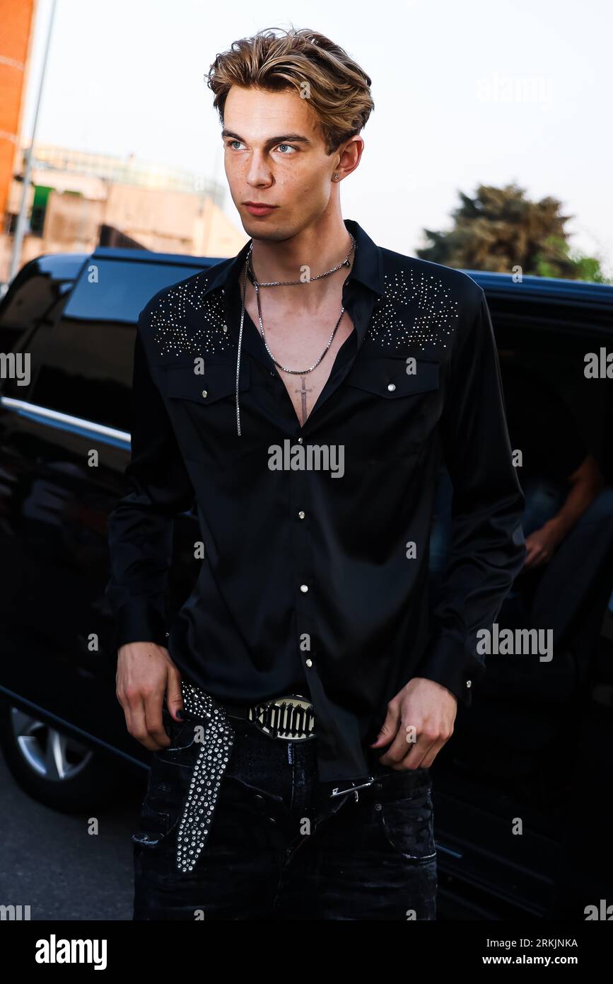 Nils Kuesel attends the Dsquared2 Fashion Show during the Milan Men's ...