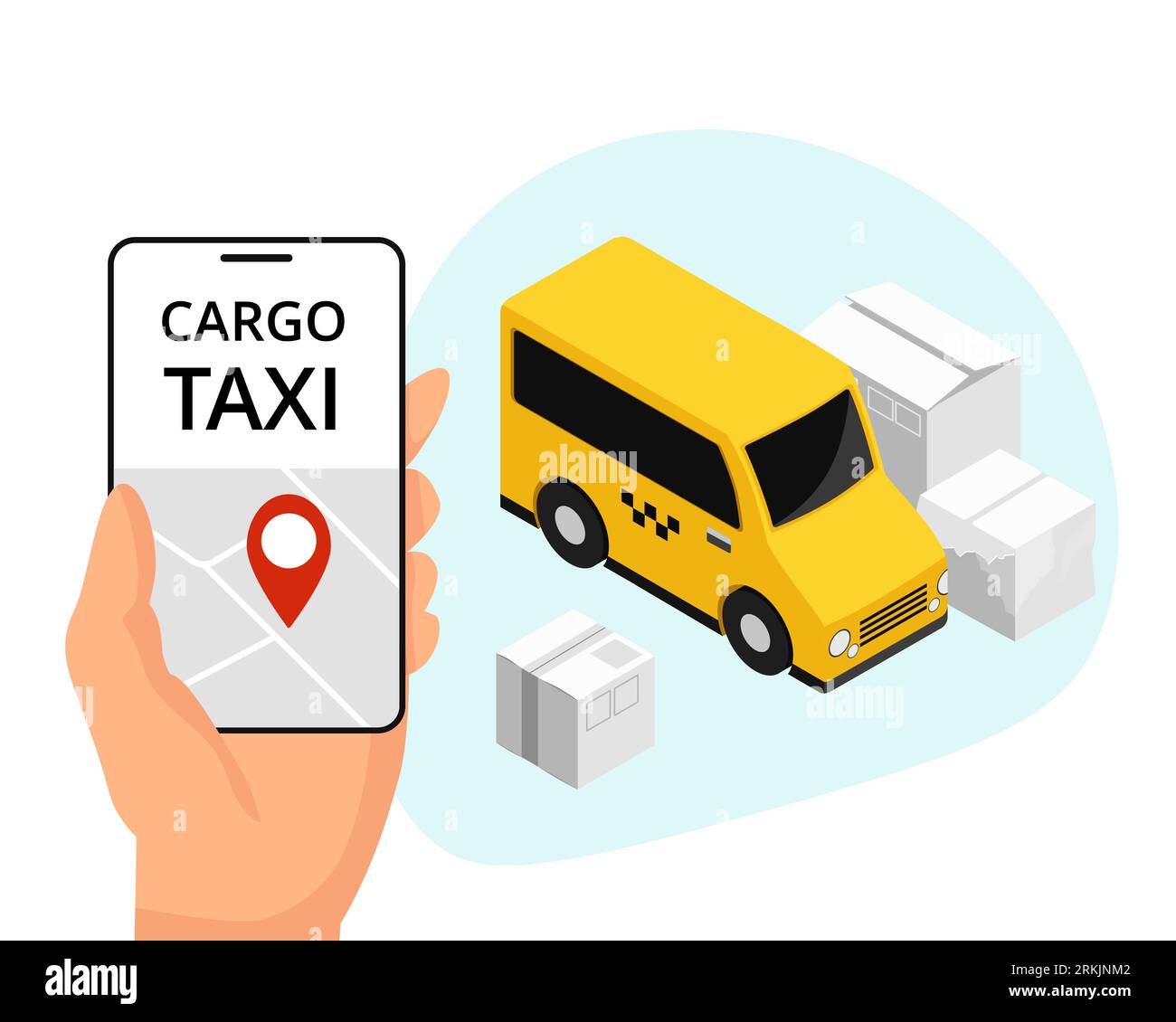 Cargo taxi mobile app. Delivery service banner Stock Vector Image & Art ...