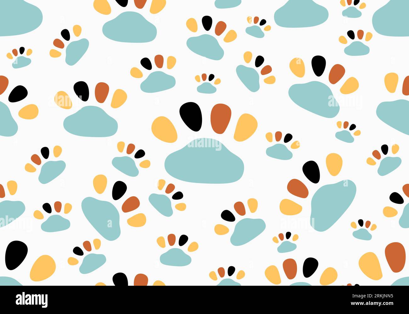 Colorful dog footprint seamless pattern Stock Vector Image & Art - Alamy