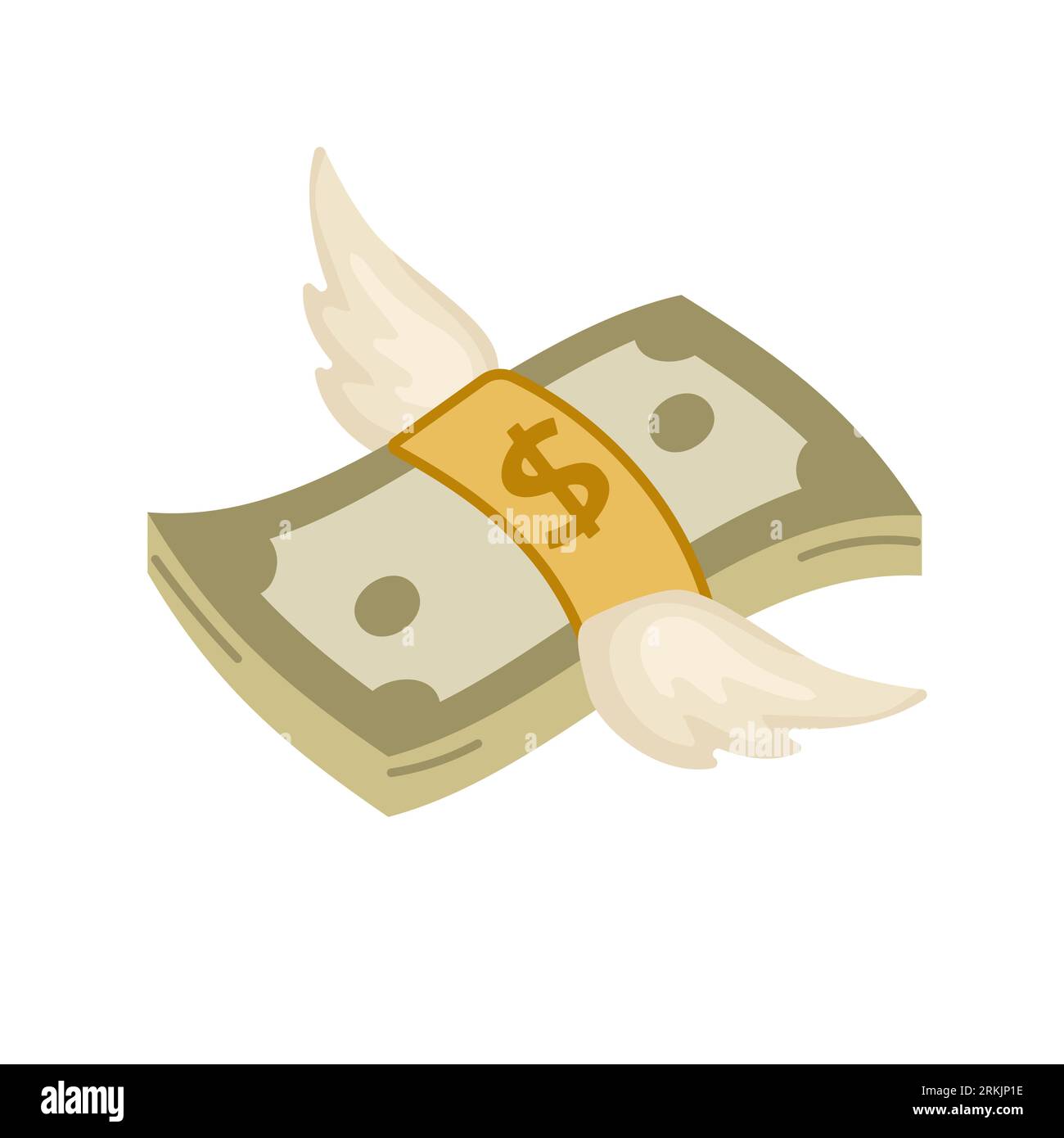 Stack of banknotes with wings Stock Vector Image & Art - Alamy