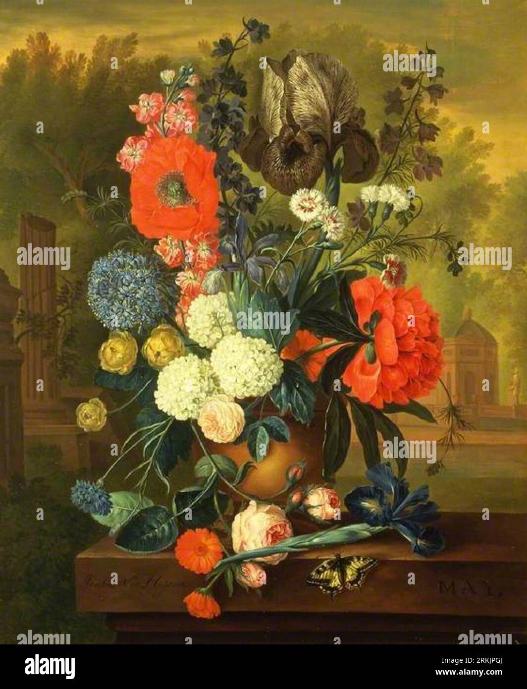 Twelve Months of Flowers: May circa 1732 by Jacob van Huysum Stock ...