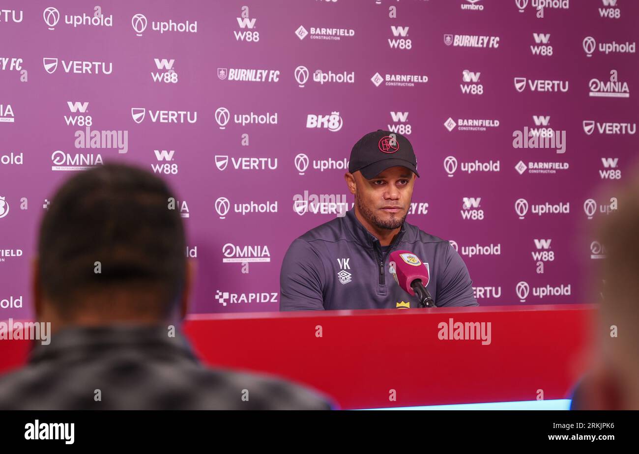 Vincent Kompany Hosts the Burnley FC Press Conference at Burnley ...