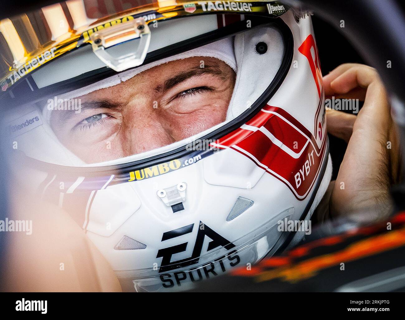 ZANDVOORT - Max Verstappen (Red Bull Racing) during 2nd Free Practice ahead of the F1 Grand Prix ...
