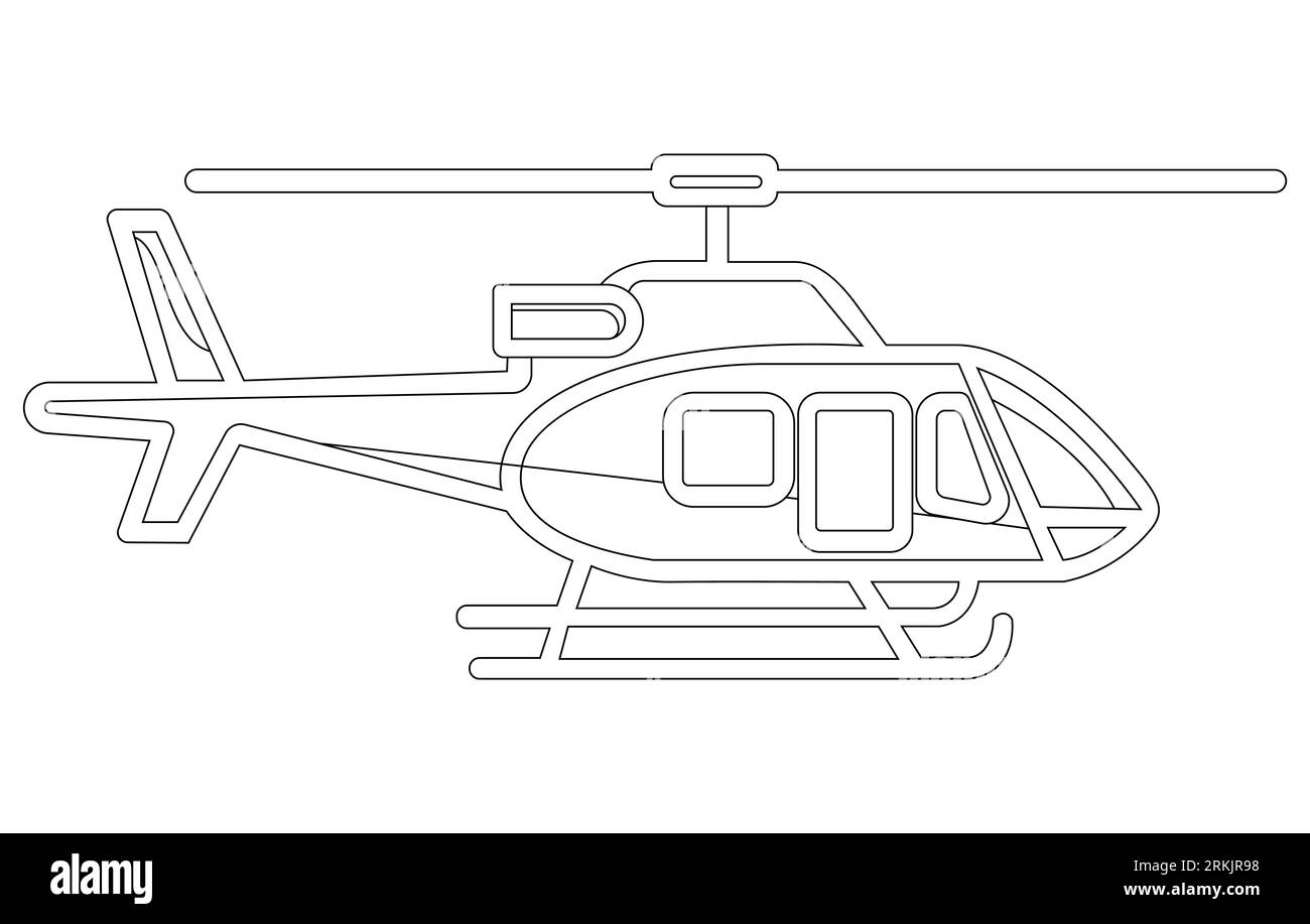 Helicopter line drawing hi-res stock photography and images - Alamy