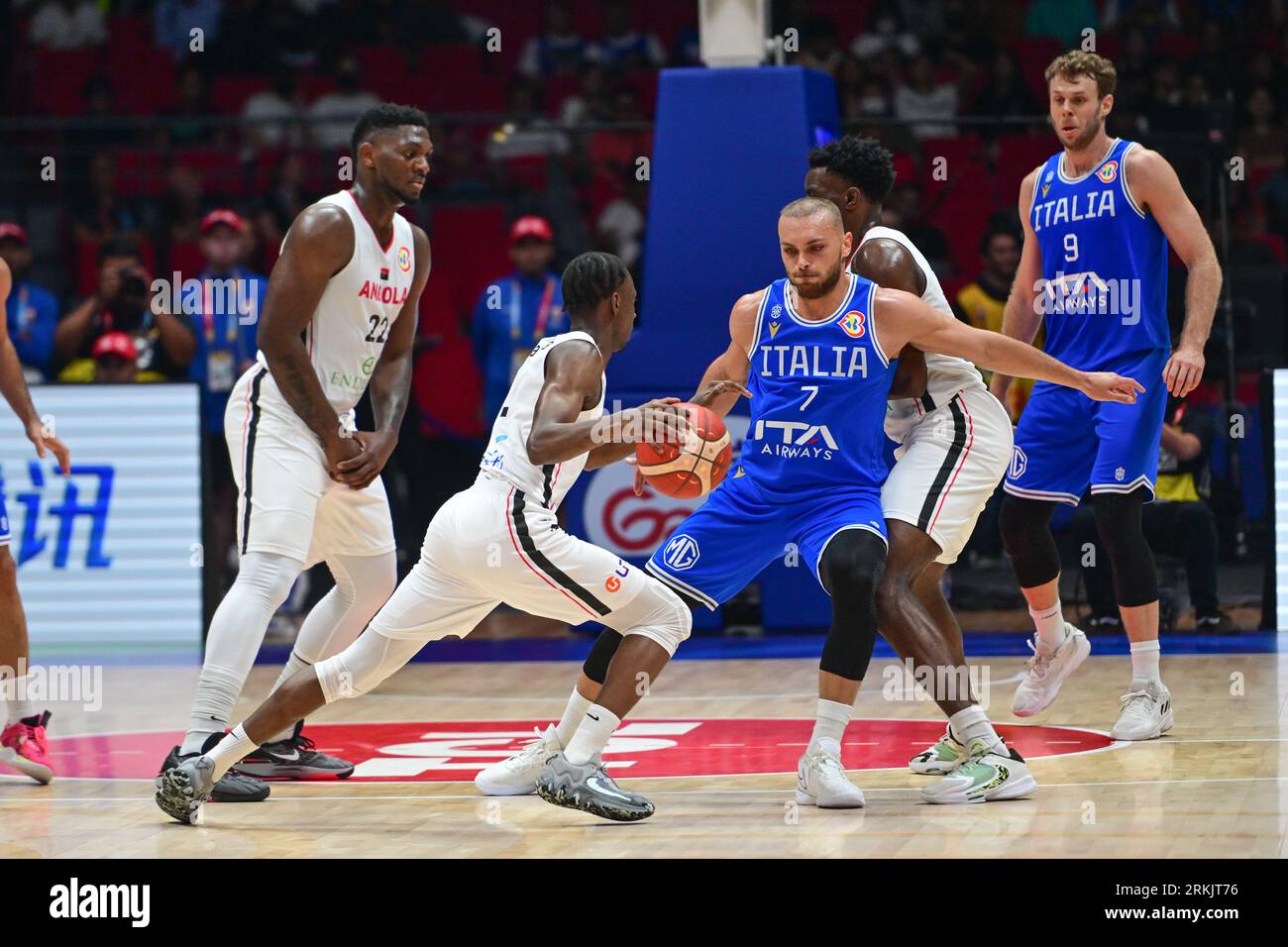 Bulacan, Philippines. 25th Aug, 2023. Dimitri Maconda (L) of the Angola ...