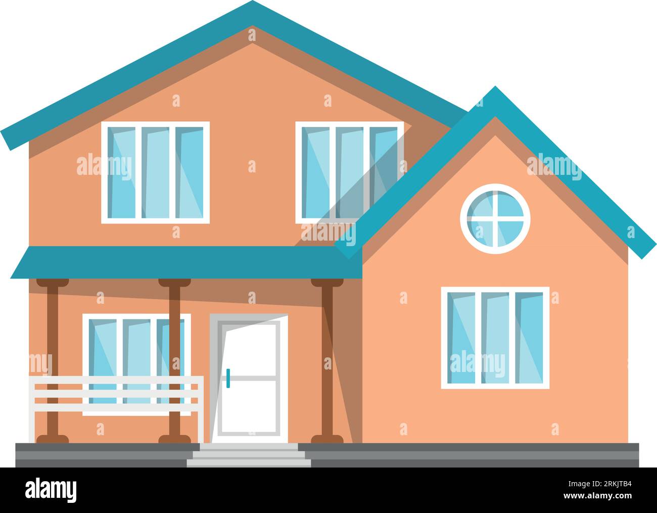 House icon in flat style. Home vector illustration on isolated ...