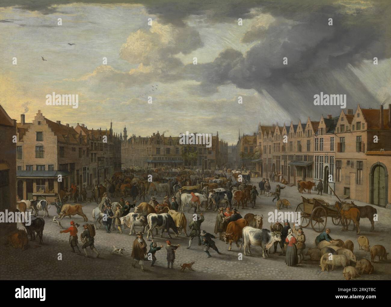 The old cattle market in Antwerp between 1644 and 1719 by Peeter van ...