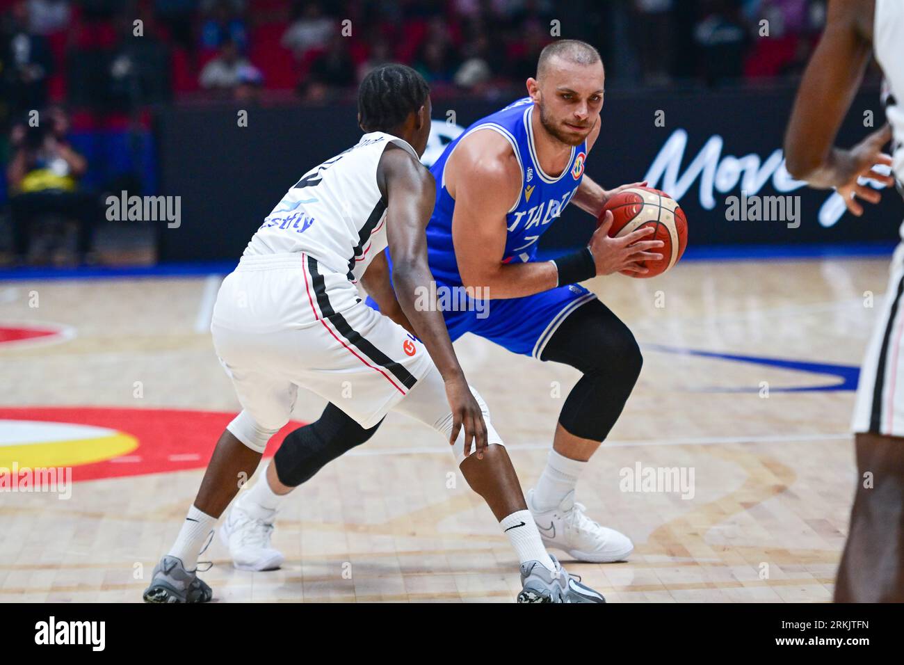 Bulacan, Philippines. 25th Aug, 2023. Dimitri Maconda (L) of the Angola ...