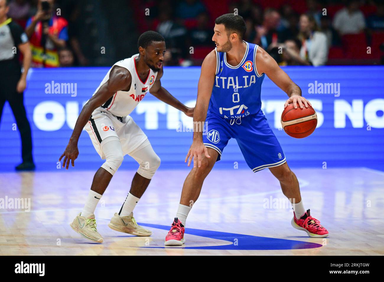 Bulacan, Philippines. 25th Aug, 2023. Dimitri Maconda (L) of the Angola ...