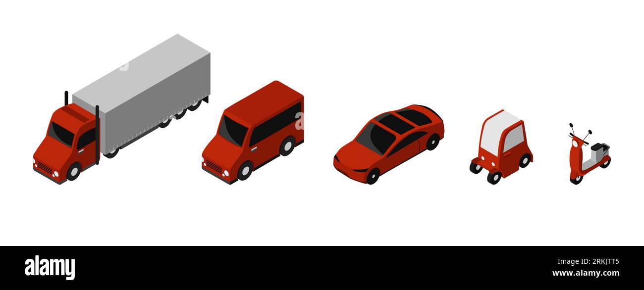 Isometric car set. 3d car icons Stock Vector Image & Art - Alamy